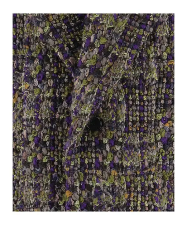 Saint Laurent Long-sleeve Blazer With Notch Lapels - Purple