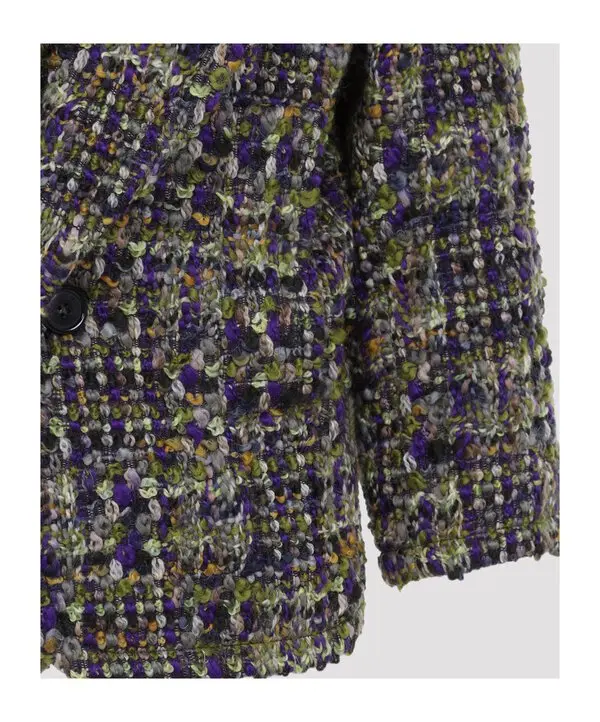 Saint Laurent Long-sleeve Blazer With Notch Lapels - Purple
