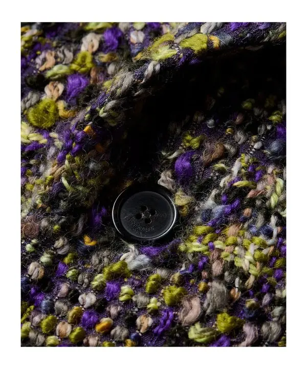 Saint Laurent Long-sleeve Blazer With Notch Lapels - Purple