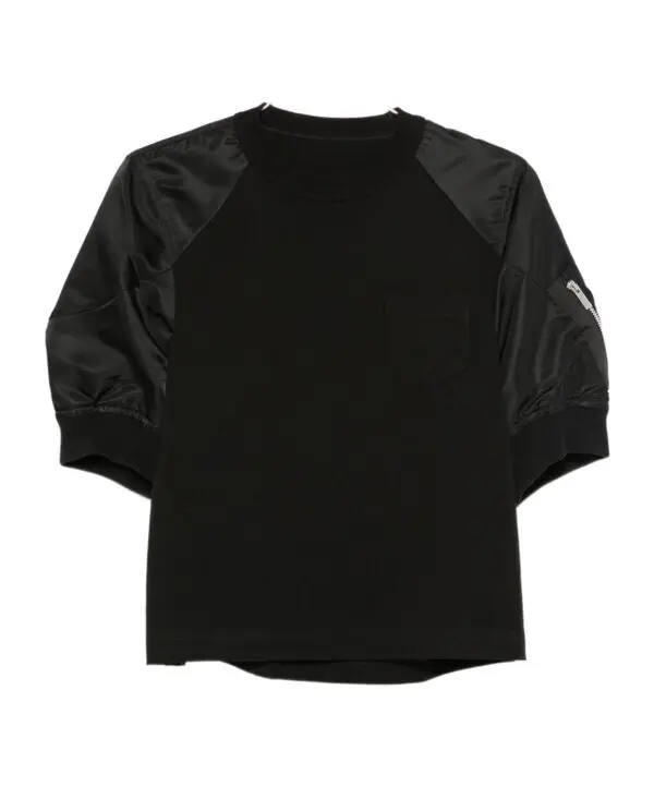 Sacai Crew-neck Zip-pocket Sweatshirt