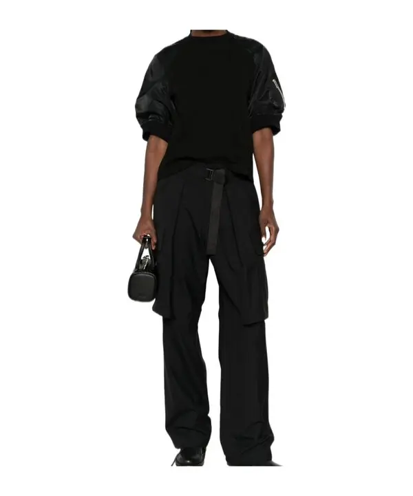 Sacai Crew-neck Zip-pocket Sweatshirt