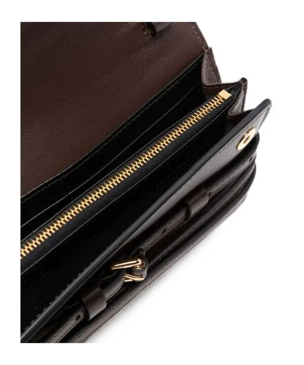 Moschino Buckle Detail Chain Strap Wallet