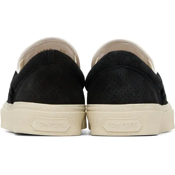 TOM FORD Jude Slip-on Casual Sneakers - Black/beige