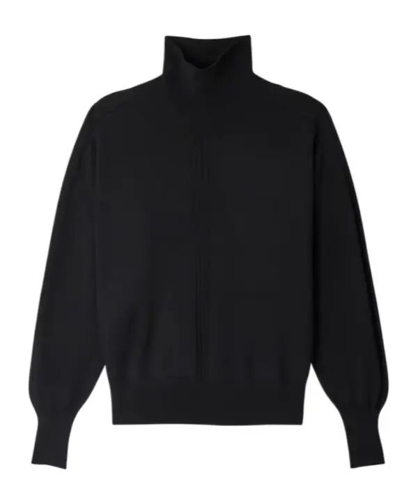 Soeur Sweater With High Neck And Ribbed Details