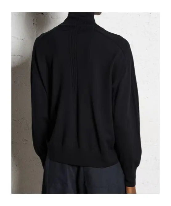 Soeur Sweater With High Neck And Ribbed Details