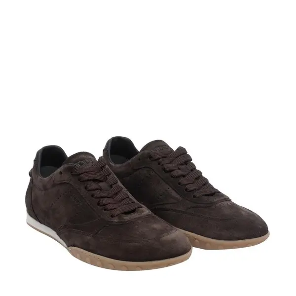 TOD'S Suede Logo Detail Lace-up Sneakers
