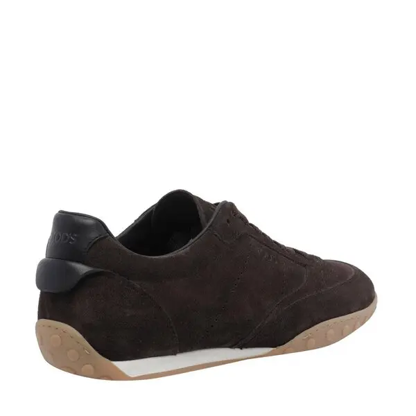 TOD'S Suede Logo Detail Lace-up Sneakers