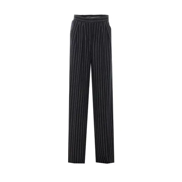 Max Mara Striped Straight-leg Trousers - Blue