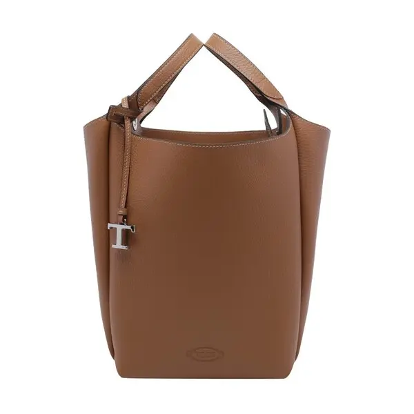 TOD'S Small Leather Bucket Bag - Brown