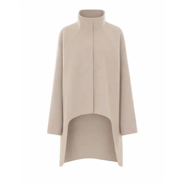 Alaïa Asymmetrical Double Face Coat - Cream