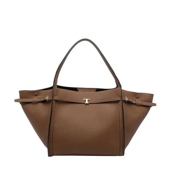 TOD'S Medium Leather Shopping Bag - Brown