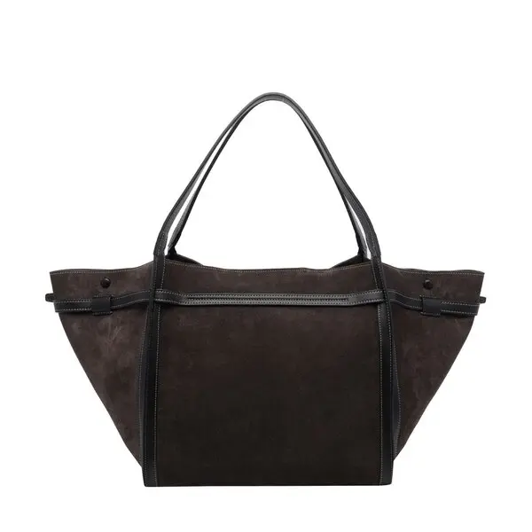TOD'S Medium Suede T Signature Shopping Bag