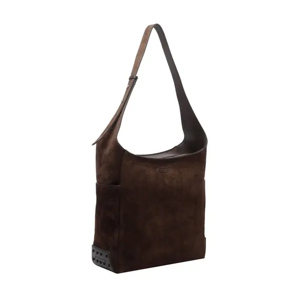 TOD'S Suede Shoulder Bag - Brown