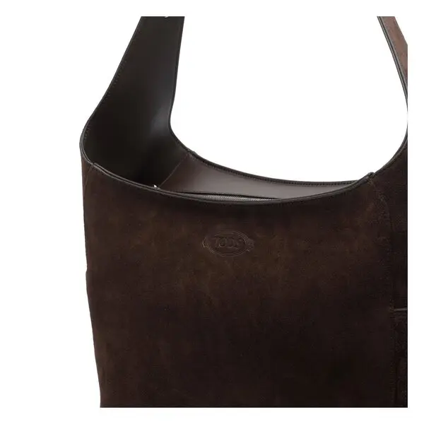 TOD'S Suede Shoulder Bag - Brown