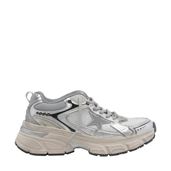 GOLDEN GOOSE Lightstar Leather & Mesh Sneakers - Gray
