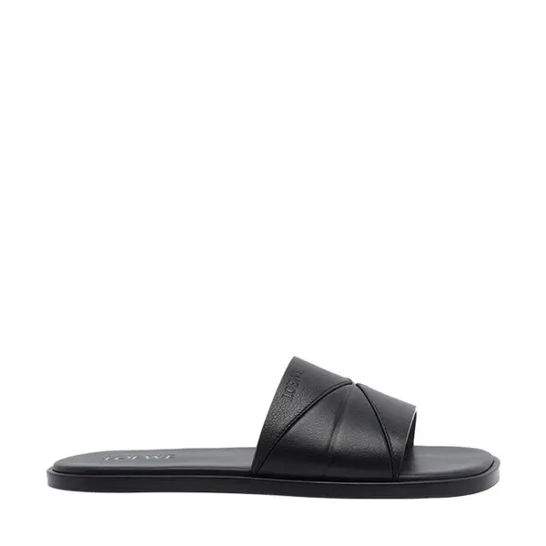 Loewe Origami Slides Calf Leather - Black