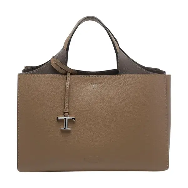 TOD'S Di Reverse Leather Tote Bag - Brown
