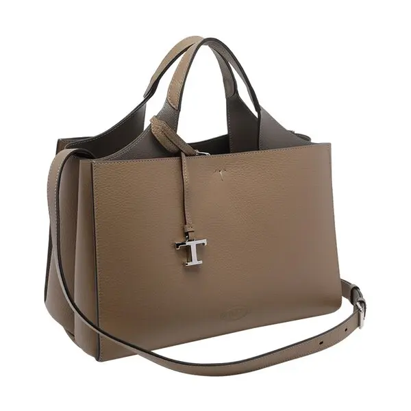 TOD'S Di Reverse Leather Tote Bag - Brown