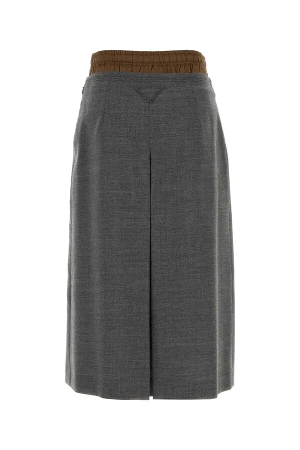 Prada Wool Skirt - Gray