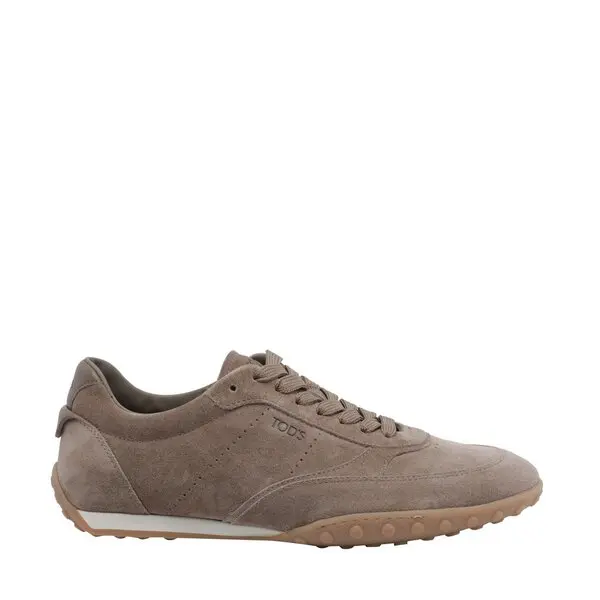 TOD'S Logo Suede Lace-up Sneakers - Brown