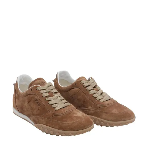 TOD'S Suede Lace-up Sneakers - Brown