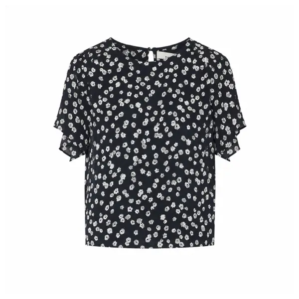 Isabel Marant Étoile Hervane Floral Print Short-sleeve Top - Black