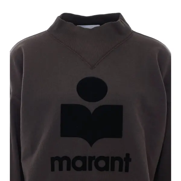 Isabel Marant Étoile Moby Turtleneck Sweatshirt With Frontal Logo - Black
