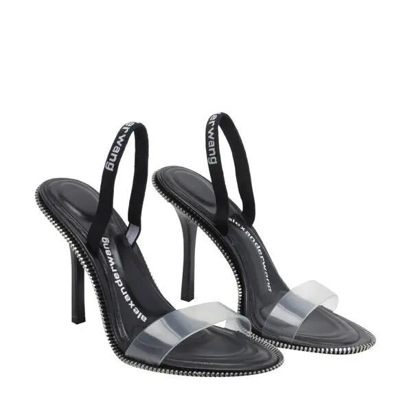 Alexander Wang Nova Pvc Pump Sandals With Stiletto Heel - Black