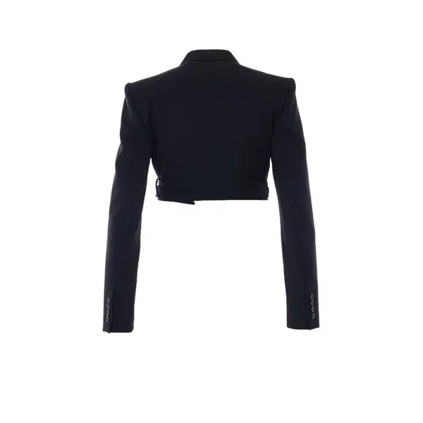 Chloé Grain De Poudre Cropped Wool Spencer Jacket
