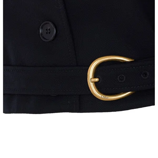 Chloé Grain De Poudre Cropped Wool Spencer Jacket