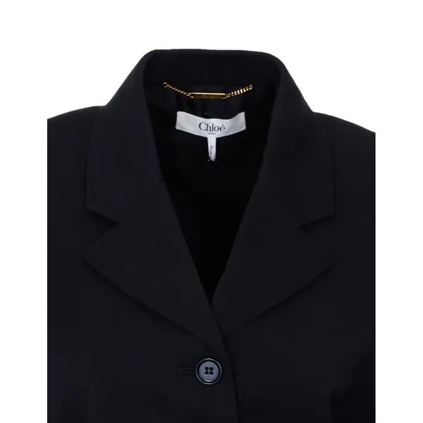 Chloé Grain De Poudre Cropped Wool Spencer Jacket