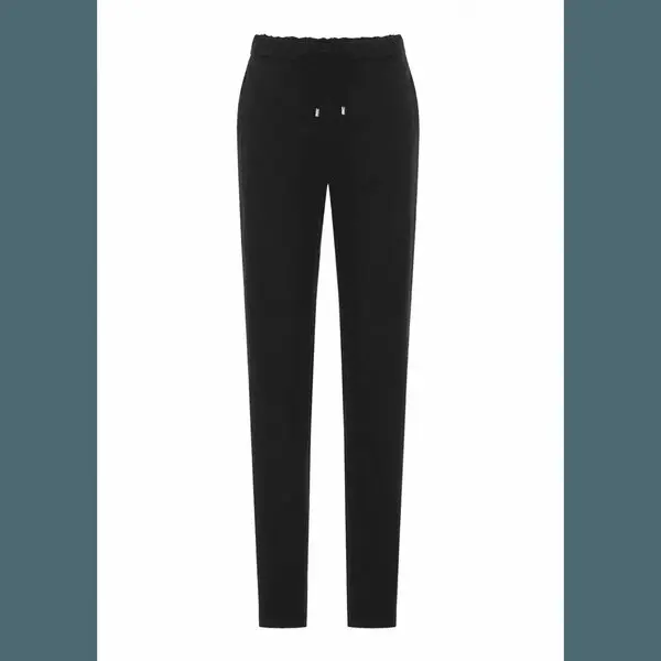 Max Mara Straight-leg Trousers With Drawstring Waist - Black