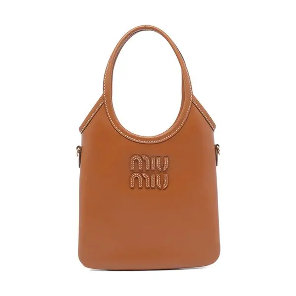 Miu Miu Calf Leather Handbag - Brown