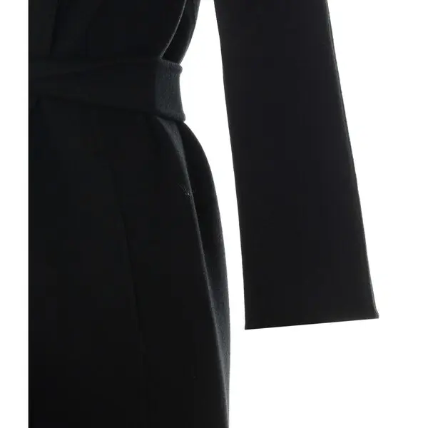 Max Mara Wool Belted Coat - Black