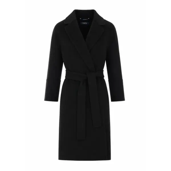 Max Mara Arona Wool Coat - Black