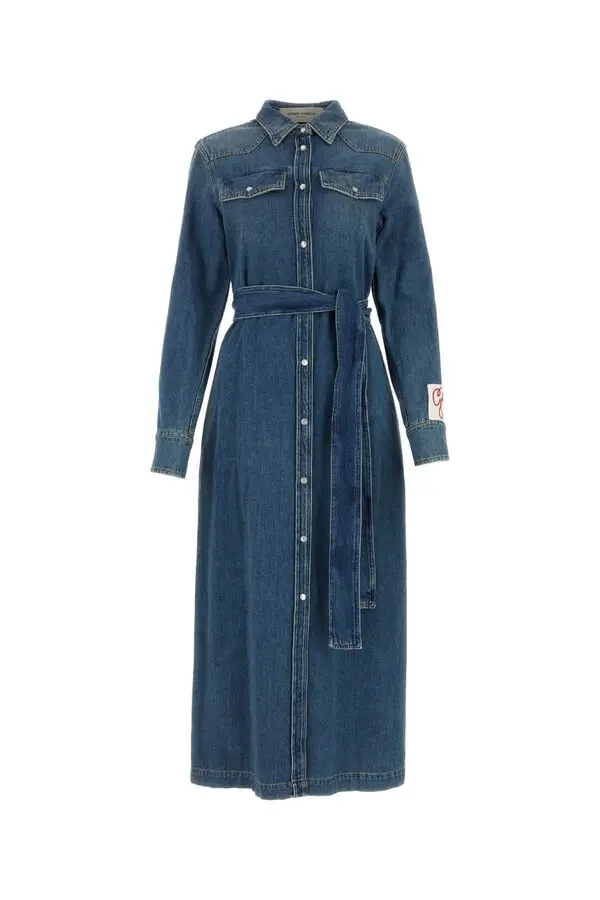 GOLDEN GOOSE Denim Dana Shirt Dress - Blue