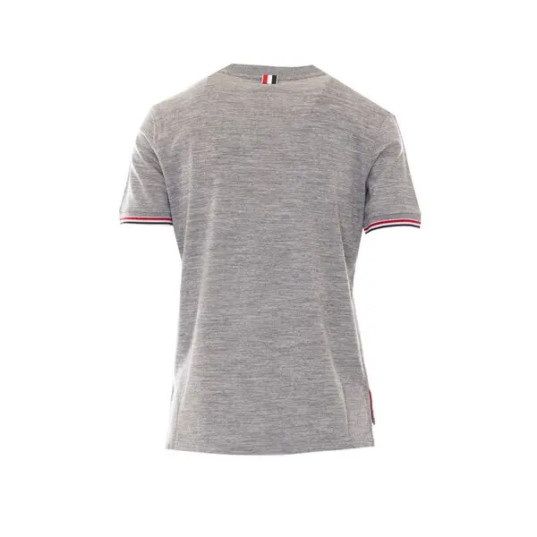 Thom Browne Stripe Logo T-shirt - Gray
