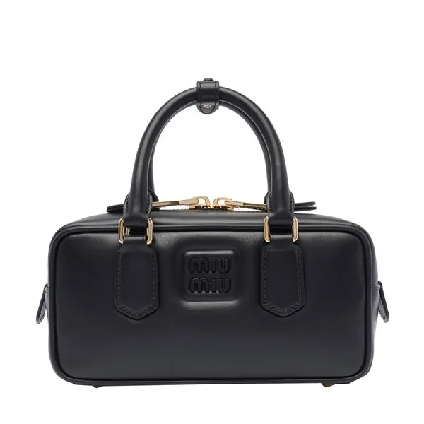 Miu Miu Mini Leather Arcadie Handbag - Black