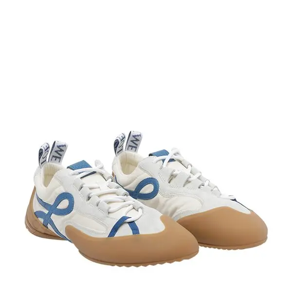 Loewe Suede Leather Colour Block Lace-up Sneakers