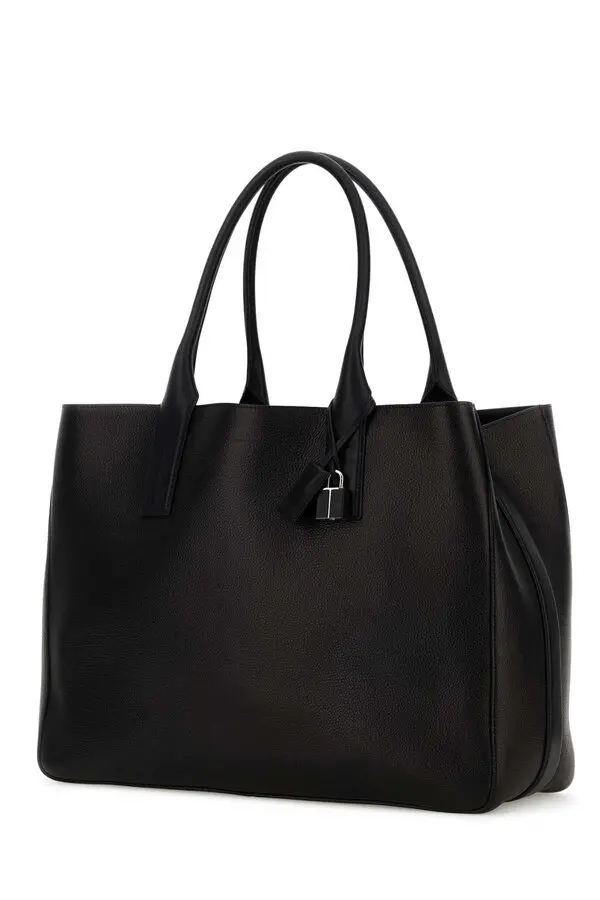 TOM FORD Dark Leather Shopping Bag