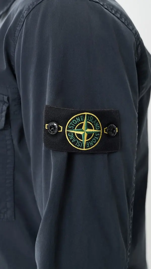 Stone Island Stretch Cotton Zip Overshirt