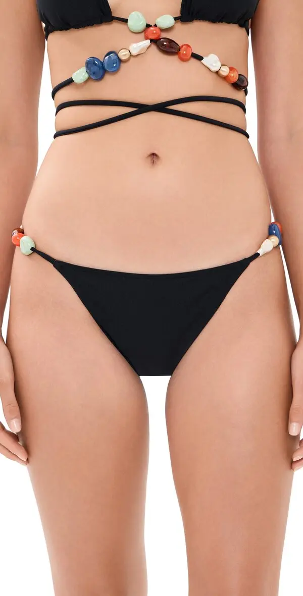 Cult Gaia Quincy Bikini Bottoms - Black