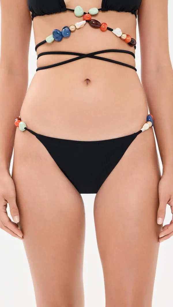 Cult Gaia Quincy Embellished Bikini Bottoms