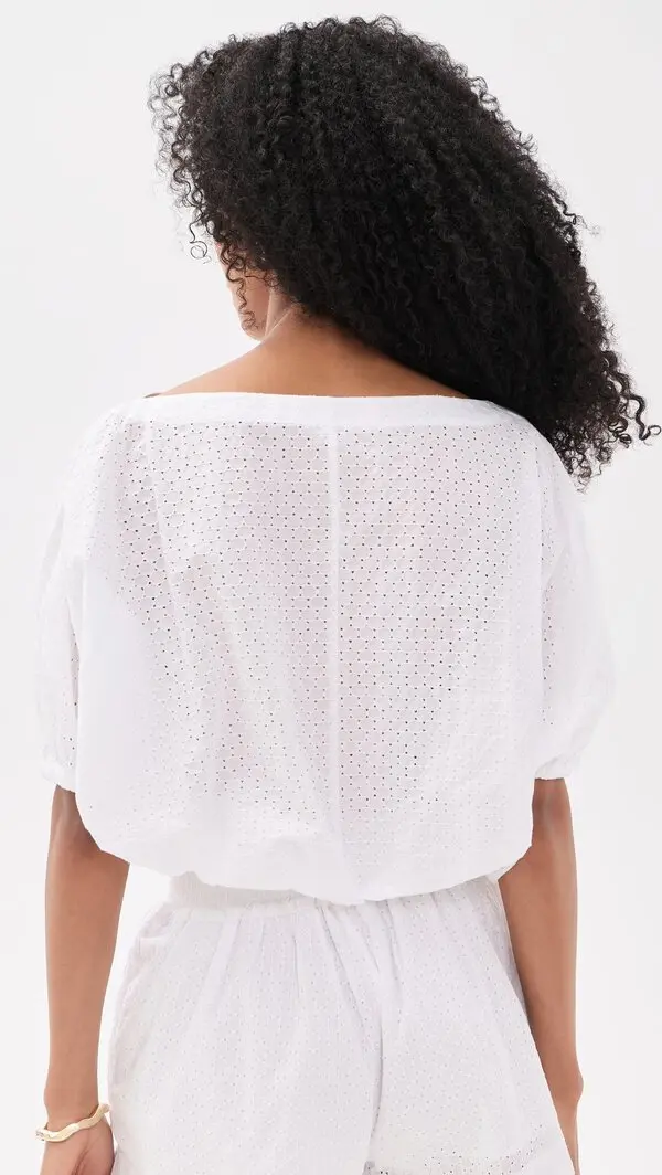 Secular Coco Birdseye Eyelet Top