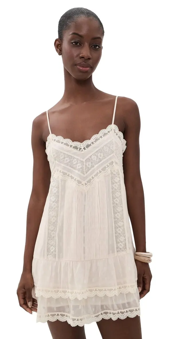 Rococo Sand Cary Lace Mini Dress - Cream