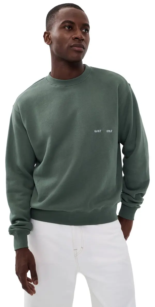 QUIET GOLF Wordmark Crew Neck Sweatshirt