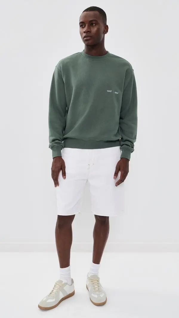 QUIET GOLF Wordmark Crew Neck Sweatshirt