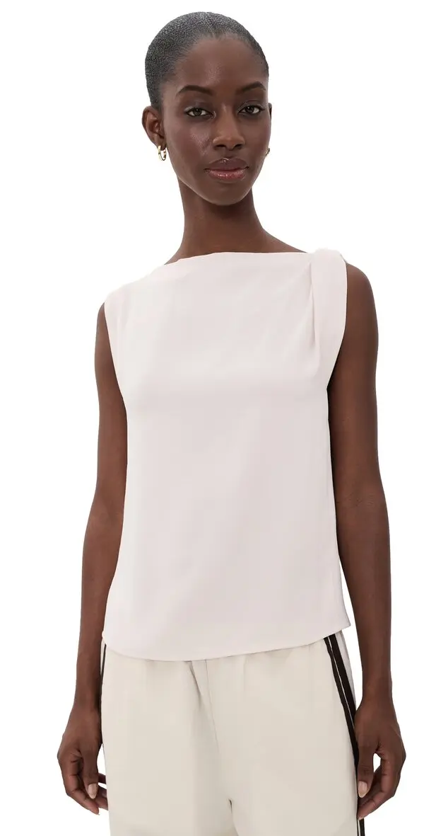 Vince Draped Shoulder Top - Blush Cloud