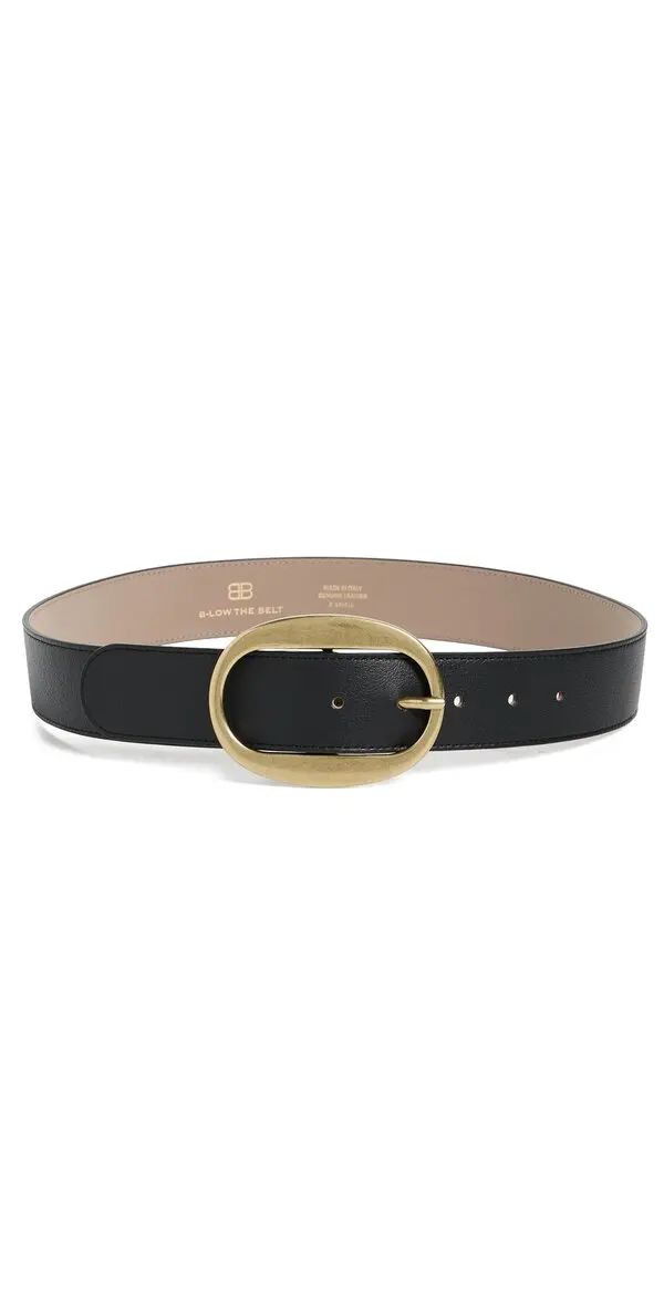 B-low The Belt Sierra Leather Belt - Black/brass