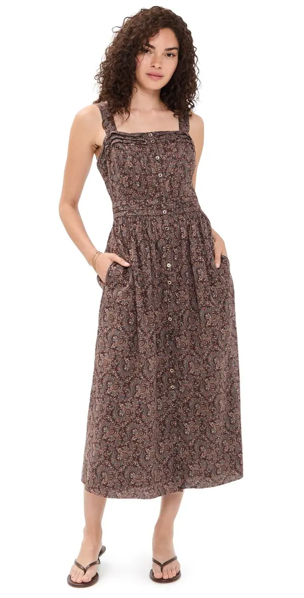 Paige Temecula Dress - Dark Brown Multi